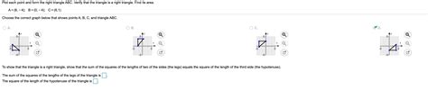 Solved Plot Each Point And Form The Right Triangle Abc