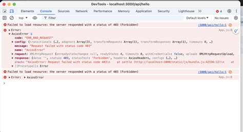 Reactjs Getting An Error Failed To Load Resource The Server Responded With A Status Of 403