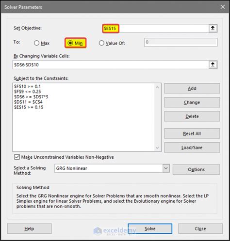 How To Do Portfolio Optimization Using Excel Solver Exceldemy