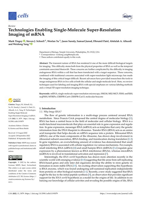 Pdf Technologies Enabling Single Molecule Super Resolution Imaging Of