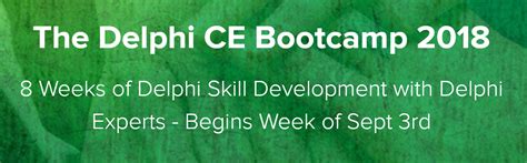 8 Weeks Delphi Community Edition Bootcamp Starts Next Week