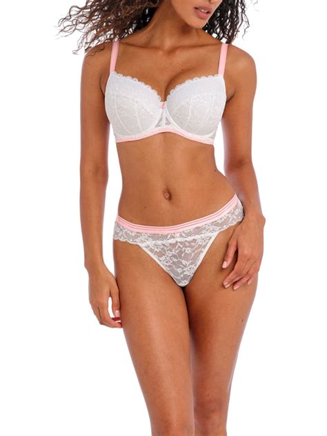 Freya Offbeat Padded Half Cup Bra White Braforme