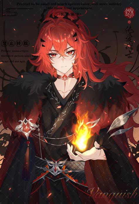 Diluc Genshin Impact Drawn By Vanquish Bai Danbooru