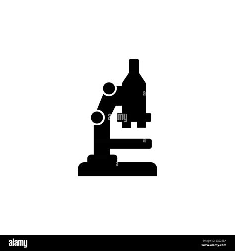 Microscope Flat Vector Icon Simple Solid Symbol Isolated On White Background Stock Vector Image