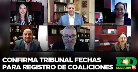 Confirma Tribunal Fechas Para Registro De Coaliciones El Diario Mx