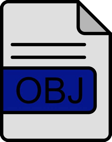 Obj File Format Line Filled Icon 43298351 Vector Art At Vecteezy