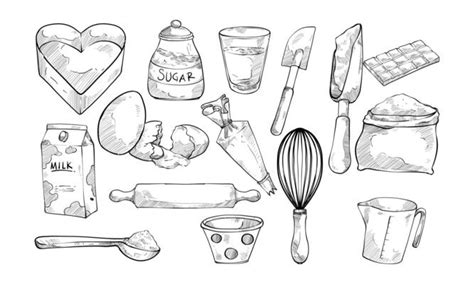 Baking Sketch Vector Art Icons And Graphics For Free Download