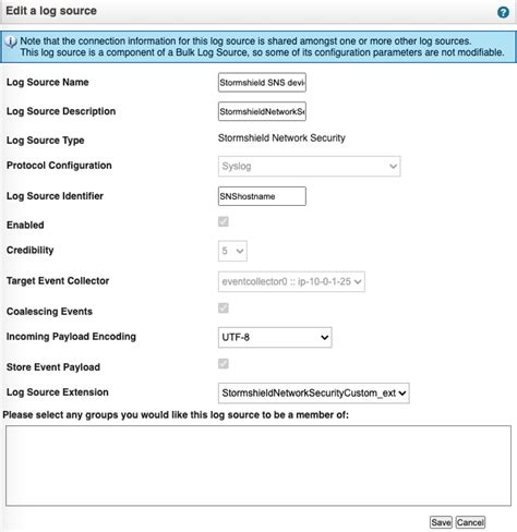 Configuring The Log Source