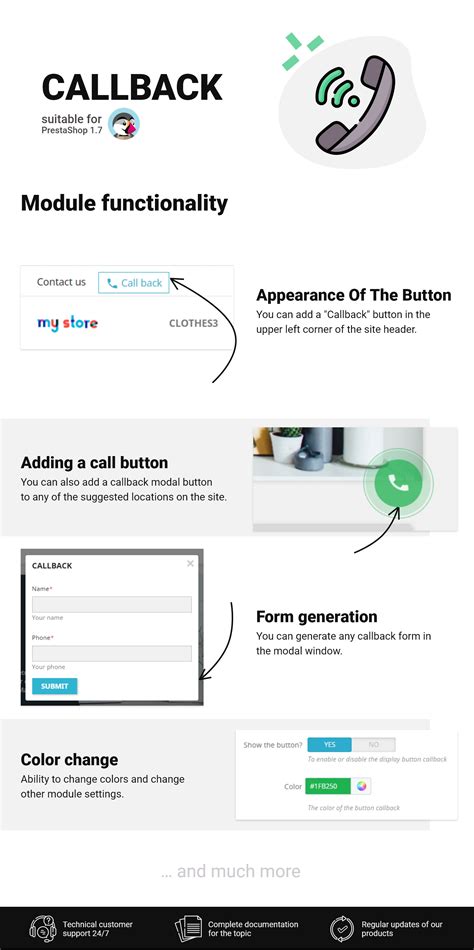 Callback Module For Cms Prestashop Templatemonster