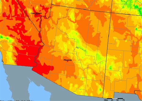 Arizona United States Average Annual Yearly Climate For Rainfall