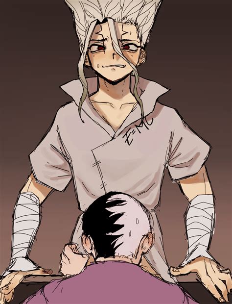 Rule 34 Asagiri Gen Blowjob Drstone Fellatio Ishigami Senku Male