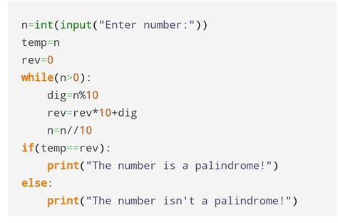 Write A Program In Python To Check If A Number Is Palindrome Or Not