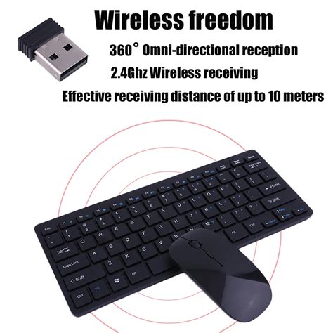 Automatic Pairing USB Wireless 2 4GHz Keyboard Mouse Receiver Set Adjustable DPI Comfortable