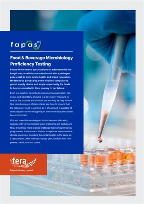 Fapas Food And Beverage Microbiology Proficiency Testing Fera Science