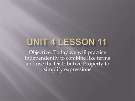 Unit 4 Lesson 11 Ppt
