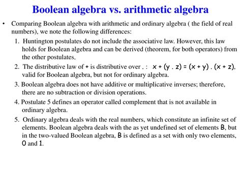 PPT Boolean Algebra PowerPoint Presentation Free Download ID