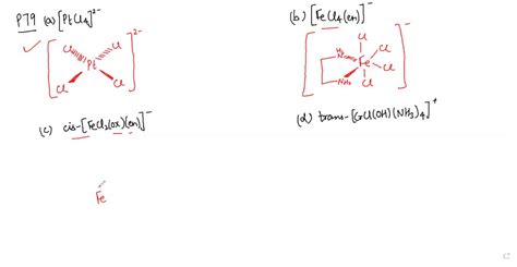 Solveddraw Structures To Represent These Four Complex Ions A Ptcl4