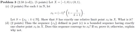 solved problem 3 2 58 c d 5 points let x 1 0 u