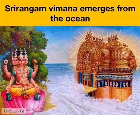 Srirangam Vimana Emerges From Ocean Doodle On Photo Shakti Goddess