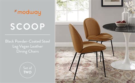 Modway Eei 4636 Tan Scoop Black Powder Coated Steel Leg