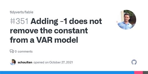 adding 1 does not remove the constant from a var model · issue 351