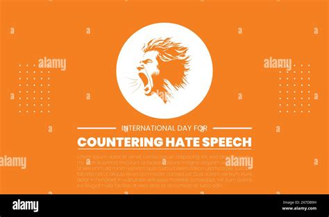 International Day For Countering Hate Speech Stock Vector Image And Art Alamy