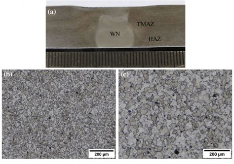 Weld Cross Section And Weld Nugget Microstuctures A Typical Download Scientific Diagram