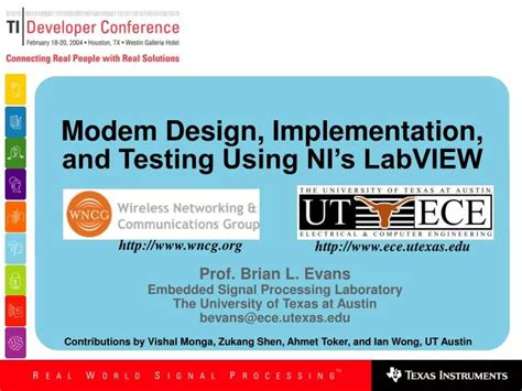 Ppt Modem Design Implementation And Testing Using Nis Labview Powerpoint Presentation Id