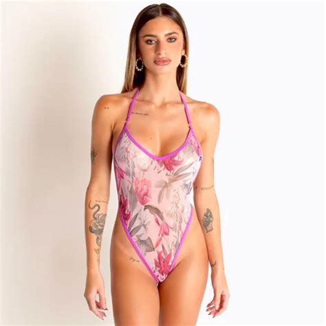 Black Sheer Swimsuit V Front Bathing Suit Oh Lola Swimwear