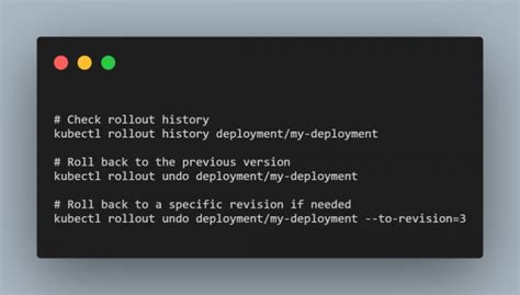 how do you handle kubernetes rollbacks for failing deployments