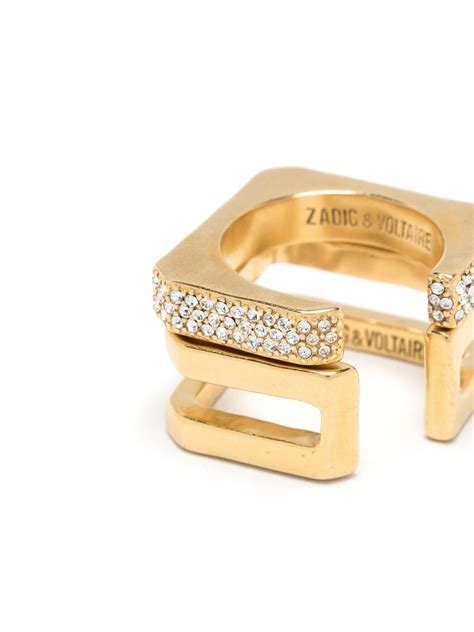Zadigandvoltaire Crystal Embellished Cecilia Ring Farfetch