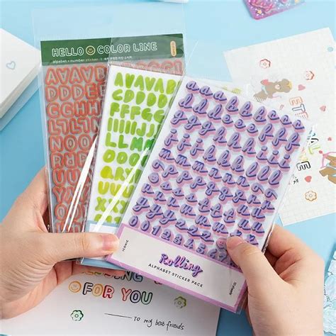 영어 문자 단어 장식 케이팝 포토카드 스티커 장식 스티커 학교 문구 9 개 10 개 Aliexpress