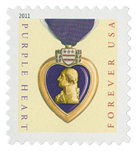 5035 2015 First Class Forever Stamp Purple Heart With