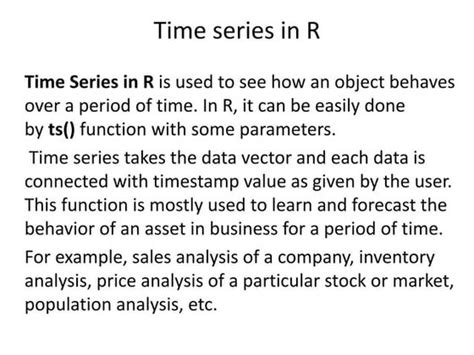Unit5time Series Analysispdf
