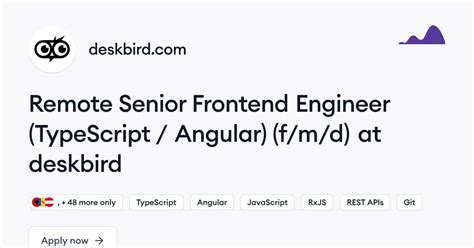 Himalayas On Linkedin Remote Senior Frontend Engineer Typescript Angular Fmd Job At