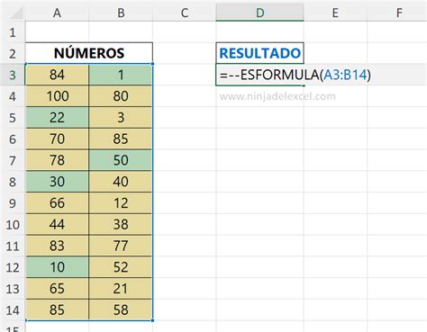 Como Usar La Función Esformula En Excel Ninja Del Excel Como Usar La Función Esformula En Excel Ninja Del Excel