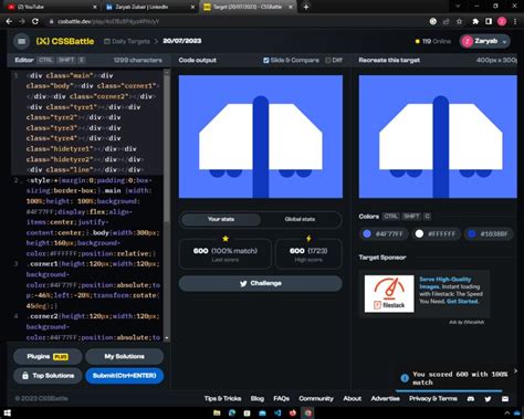 Zaryab Zubair On Linkedin Day18 Css Css3 Cssbattle Frontenddevelopment Mernstackdevelopment