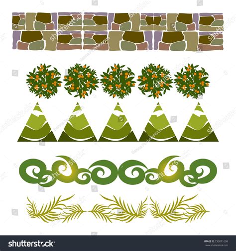 Trees Top View Architecture Landscape Design Stock Vector Royalty Free 730871008 Shutterstock