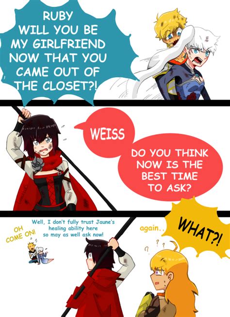 Tuanonna Yuri Comics A Comics Funny Comics Will You Be My Girlfriend Rwby White Rose Rwby