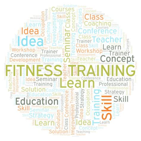 Fitness Training Word Cloud Stock Illustration Illustration Of Card