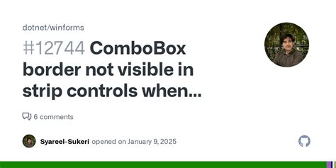 Combobox Border Not Visible In Strip Controls When Navigated Via Keyboard · Issue 12744