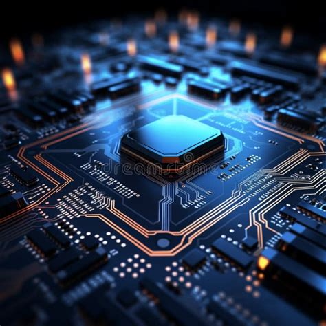 3drendering Circuit Board Background Intricate Connections In Technology Display Stock
