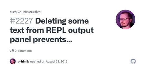 Deleting Some Text From Repl Output Panel Prevents Execution Of Any