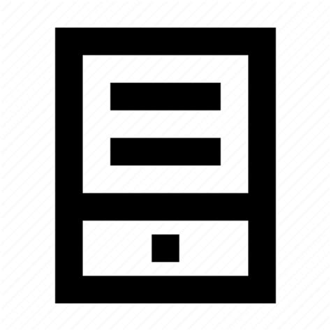 Server Individual Computer Network Single Tower Rack Icon Download On Iconfinder