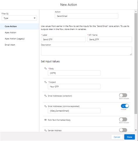 Send OTP Using Flows