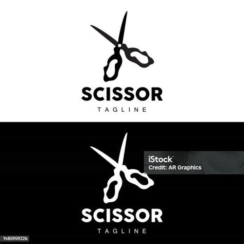 가위 로고 절삭 공구 벡터 이발소 면도기 가위 심플한 디자인 일러스트레이션 템플릿 아이콘 가위에 대한 스톡 벡터 아트 및 기타