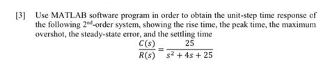 solved [3] use matlab software program in order to obtain