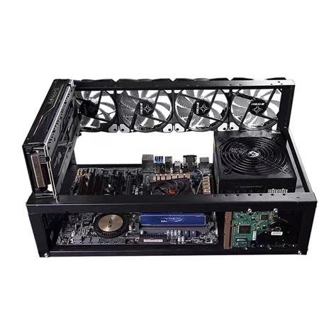 Computer Components 8 Gpu Open Air Mining Case Rig Aluminum Stackable Computer Eth Frame Miner