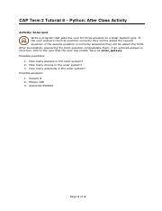 CAPS Term Tutorial PYTHON AFTER CLASS ACTIVITY Pdf CAP Term