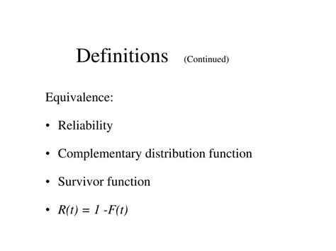 ppt continuous random variables and reliability analysis powerpoint